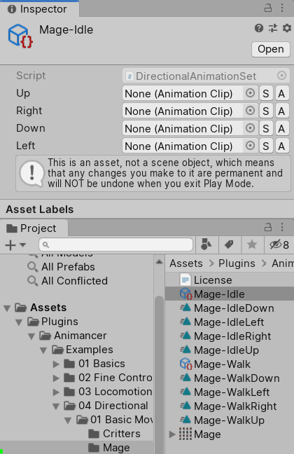 Animancer - Directional Animation Sets